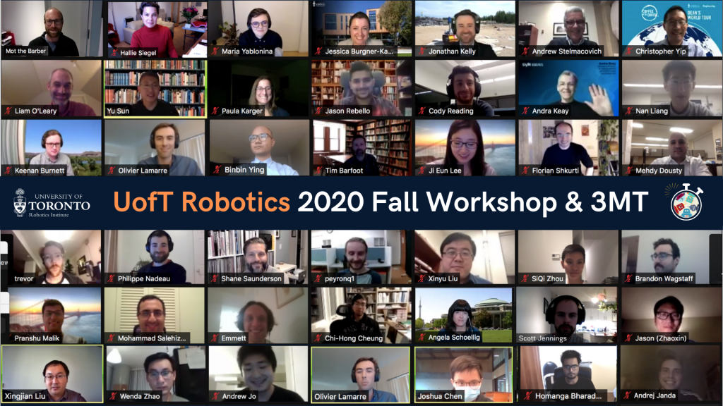 2020 Fall Workshop and 3MT Recap - University of Toronto Robotics Institute